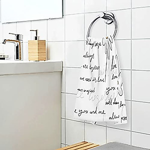 Kigai Love Daisy Flower Ultra Soft 2 Pack Towel Set, Highly Absorbent Hand Towels 16 x 28 Inch Cotton Towels for Bathroom Hotel Gym Travel, Ideal for Daily Use