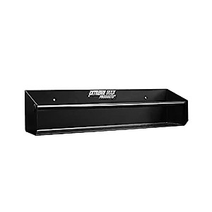 Extreme Max 5001.6137 Wall-Mount Aluminum Tie-Down Hanger Storage Rack Shelf for Enclosed Race Trailer, Shop, Garage, Storage - Black