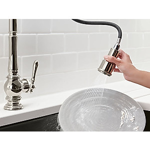 KOHLER Artifacts Pull Down Kitchen Faucet, Kitchen Sink Faucet with Pull Down Sprayer, Oil-Rubbed Bronze, K-99259-2BZ