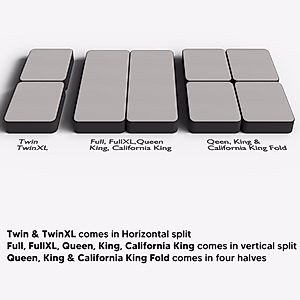 Greaton, 4-Inch Sturdy Box Spring for Mattress Support-Durable and Fully Assembled, Natural Wood Foundation for Twin XL, Black