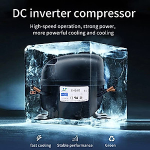 Car Refrigerator 12V 29 Quart 28Liters Portable Freezer Compact Refrigerators for Cars, Saloons Trucks Ships Up To -4 Degrees Fahrenheit Outdoor Travel Household White