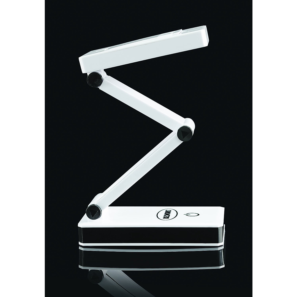 IdeaWorks JR7911 LED Desk Lamp, White with Magnifying Glass
