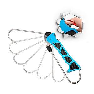 DunMuan Foldable Outdoor Fish Grip Portable Telescopic Sea Fishing Gaff Stainless Steel Lip Spear Hook Gripper Tackle Accessory Tools T4 DunMuan