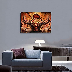 Baki The Grappler Hanma Anime Poster (14) Canvas Poster Wall Art Decor Print Picture Paintings for Living Room Bedroom Decoration Frame-style Frame-style12x18inch(30x45cm)