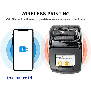 GZGYNADAST 58mm Bluetooth Receipt Thermal Printer, Bill Wireless Portable iOS Android Mini Pocket pos Printer,2 inch Ticket Bill Invoice Printing Machine for Small Business(Orange Color)