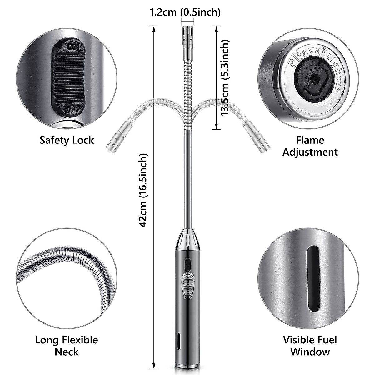 Butane Torch Lighter, 10.1 Inches Long Neck Cooking Torches and 16.5 Inches Long Neck Cooking Torches