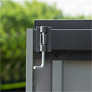 Outdoor Storage Shed 5.7X3 Ft,Metal Outside Sheds&Outdoor Storage Galvanized Steel,Tool Shed with Lockable Double Door,Garden Storage Shedfor Patio,Backyard,Garden,Lawn (5.7X3Ft, Black)