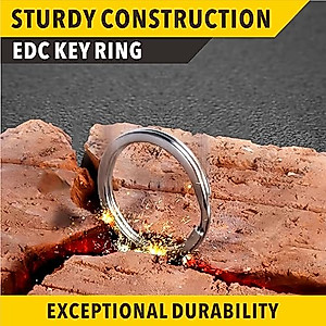 GABOX 12 Pcs Medical-Grade 316L Stainless Steel Key Rings, Ideal for Marine Enthusiasts Pet Accessories Dog Tag Home Car Keys DIY Craft Attachment (316LSS 25mm/30mm/35mm each 4pcs)