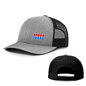 Imperial Officer - Cotton Snapback Hat - Breathable Mesh Side for Casual Wear & Outdoor Activities - Baseball Cap Women and Men (Heather Front/Black Mesh)