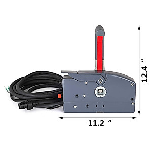 VOYOCHT Outboard Remote Control Box 703-48205-16-00 Side Mount Push to Open Outboard Motor,Boat Throttle Control with 10 Pins cable for Yamaha Outboard Engine