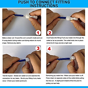 YZMSZ Push to connect water Filtration line tube pipe fittings, 3/8" o.d. tube quick connector 16pcs,for ice maker coffee maker RO water dispenser Misting Cooling system.