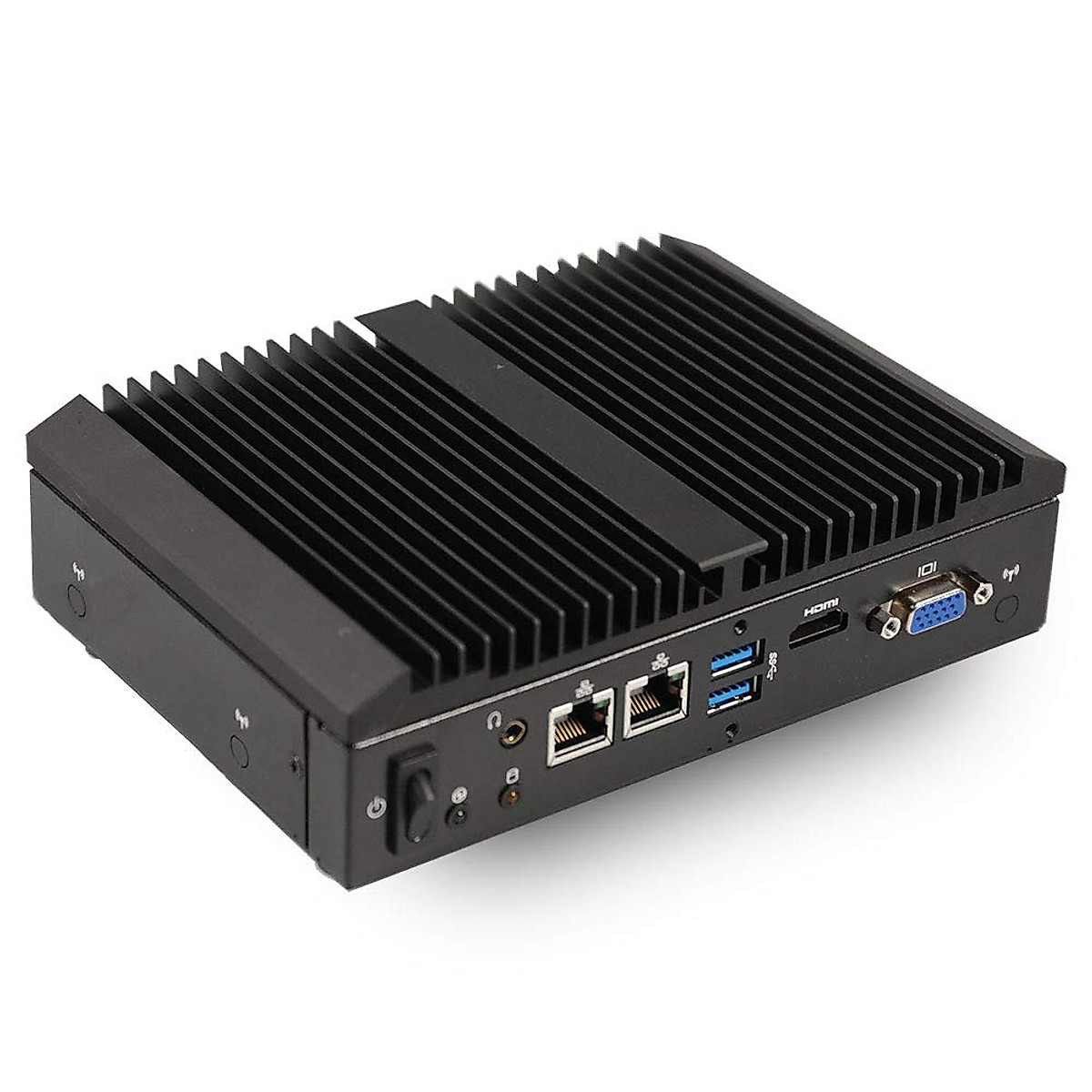 GigaIPC QBiX-Pro-APLB4200H-A1 Fanless Industrial Intel Pentium N4200 Mini PC, Dual Intel GbE LAN, 4 x Serial COM (4GB DDR3L SODIMM + 500GB 2.5" SSD, Windows 10 Home)