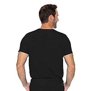 Med Couture RothWear Men's Cadence One-Pocket Top, Black, Large