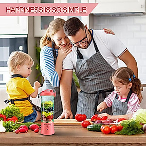 Portable Blender, BPA Free Personal Blender with Waterproof USB, Shakes and Smoothies with 6 Blades Mini Blender 20oz for Kitchen,Home,Baby,Travel