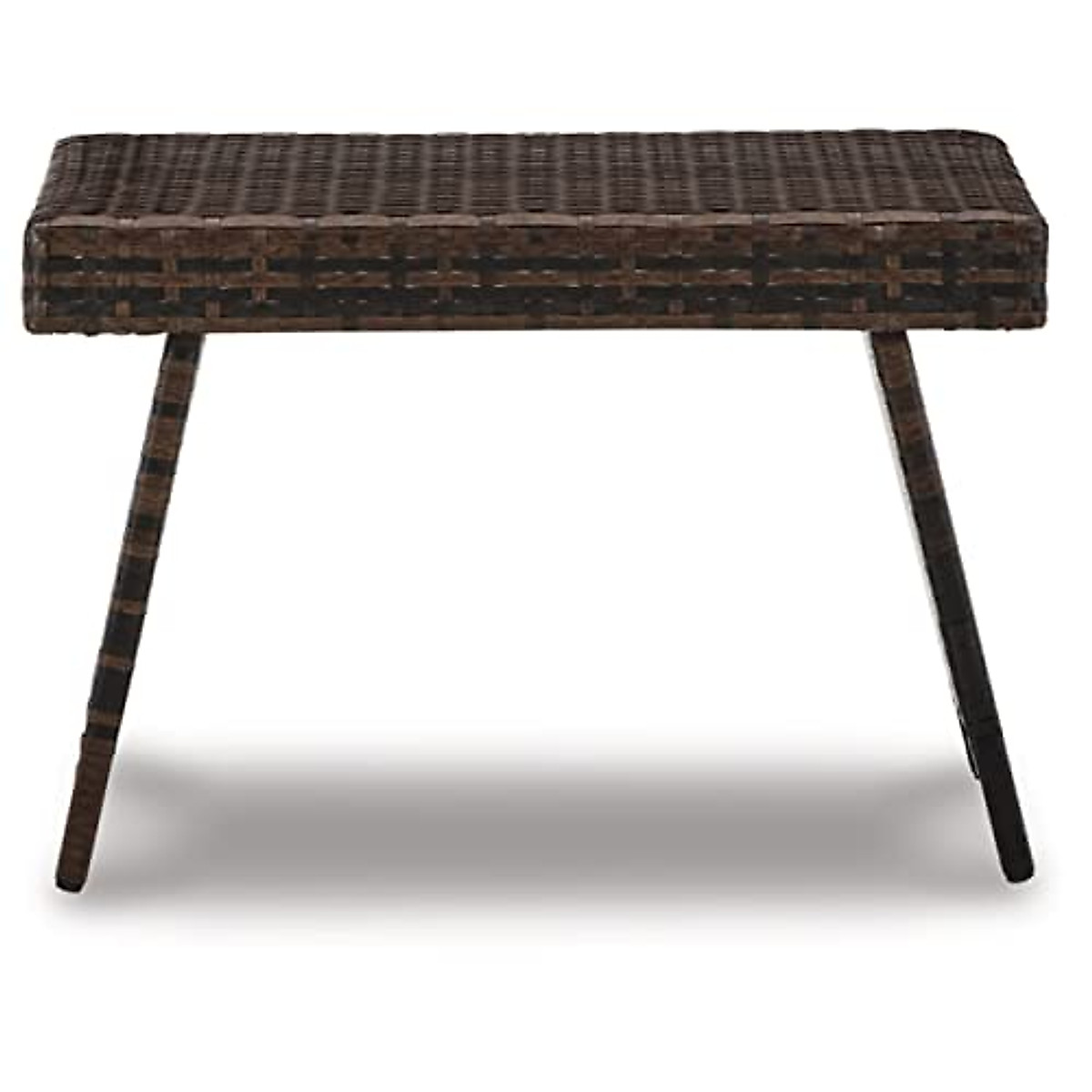 Signature Design by Ashley Kantana Casual Outdoor End Table, Dark Brown
