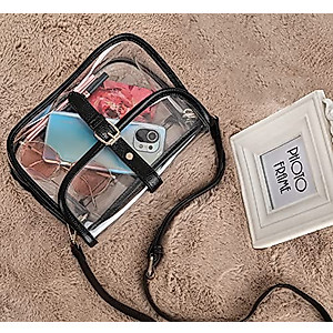 Y&R Direct Clear Saddle Crossbody Bag Gift for Women Clear Purses for Stadium Concert Gameday Magnetic Closure