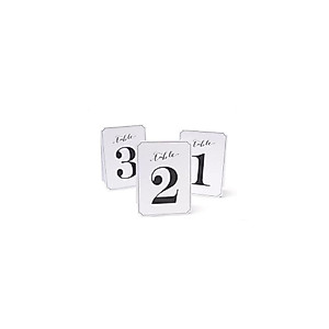 Gartner Studios Black & White Table Number 1-12, 4” x 5.5”, 12-Count