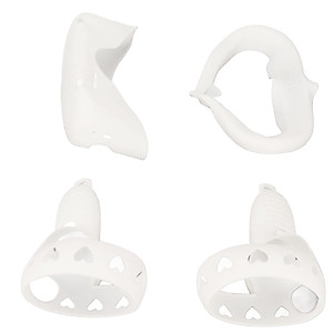 for Oculus Quest 2 Controller Silicone Cover, VR Protective Case Set Accessories Silicone Grip Face Eye Shell Cover