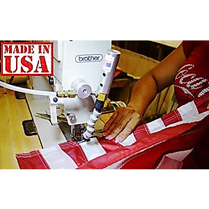 US Flag Factory - 3x5 FT American Flag (Pole Sleeve) (Embroidered Stars, Sewn Stripes) Outdoor SolarMax Nylon Flag - 100% Made in America (3x5 FT)