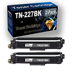 Kolasels Remanufactured Toner Cartridge Replacement for TN-227 TN227 | TN-227BK for HL-L3210CW HL-L3230CDW HL-L3270CDW Printer (2-Pack, Black)