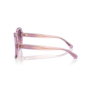 COACH Women's HC8395U Universal Fit Square Sunglasses, Amethyst/Pink Gradient/Burgundy Gradient Polarized, 54 mm