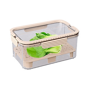 Lettuce Container for Fridge, Portable Tight Seal Crisper Box, Produce Saver Storage Bins, Multifunctional Freezerable Lettuce Container, Clear Vegetable Storage Box,
