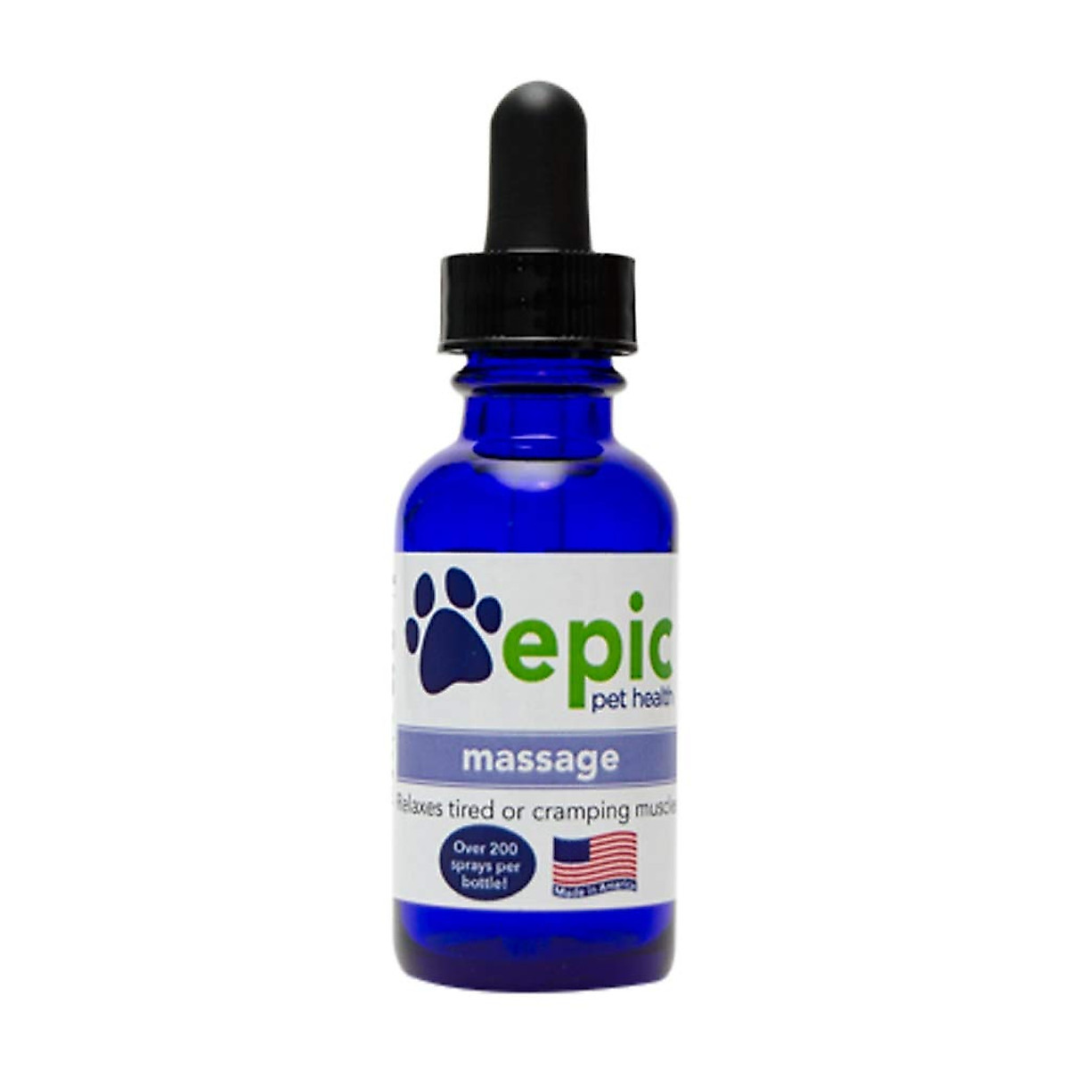 Massage -Natural, Electrolyte, Odorless Pet Supplement That Relaxes Tired and Cramping Muscles (Dropper, 1 Ounce)