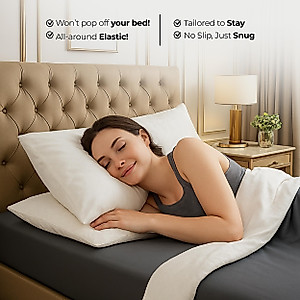 Utopia Bedding Queen Fitted Sheet - Bottom Sheet - Deep Pocket - Soft Microfiber -Shrinkage and Fade Resistant-Easy Care -1 Fitted Sheet Only (Grey)