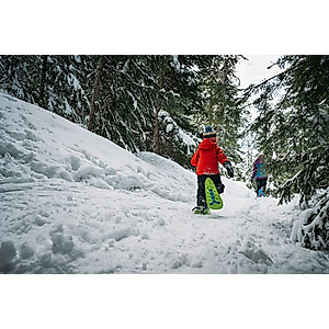 Crescent Moon Lightweight Youth Snowshoes with Foam, Perfect Kid Snowshoes for Snowshoeing, Toddler and Kids Snow Shoes with Secure Velcro Bindings, Rocker Cloud Deck and Ice Spikes