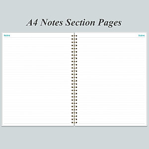 Undated Planner Pro - 8.5" x 11" Weekly & Monthly Planner to Achieve Goals & Increase Productivity, 12 Months Undated Agenda Daily Planner, Start Anytime, Rose Leaf