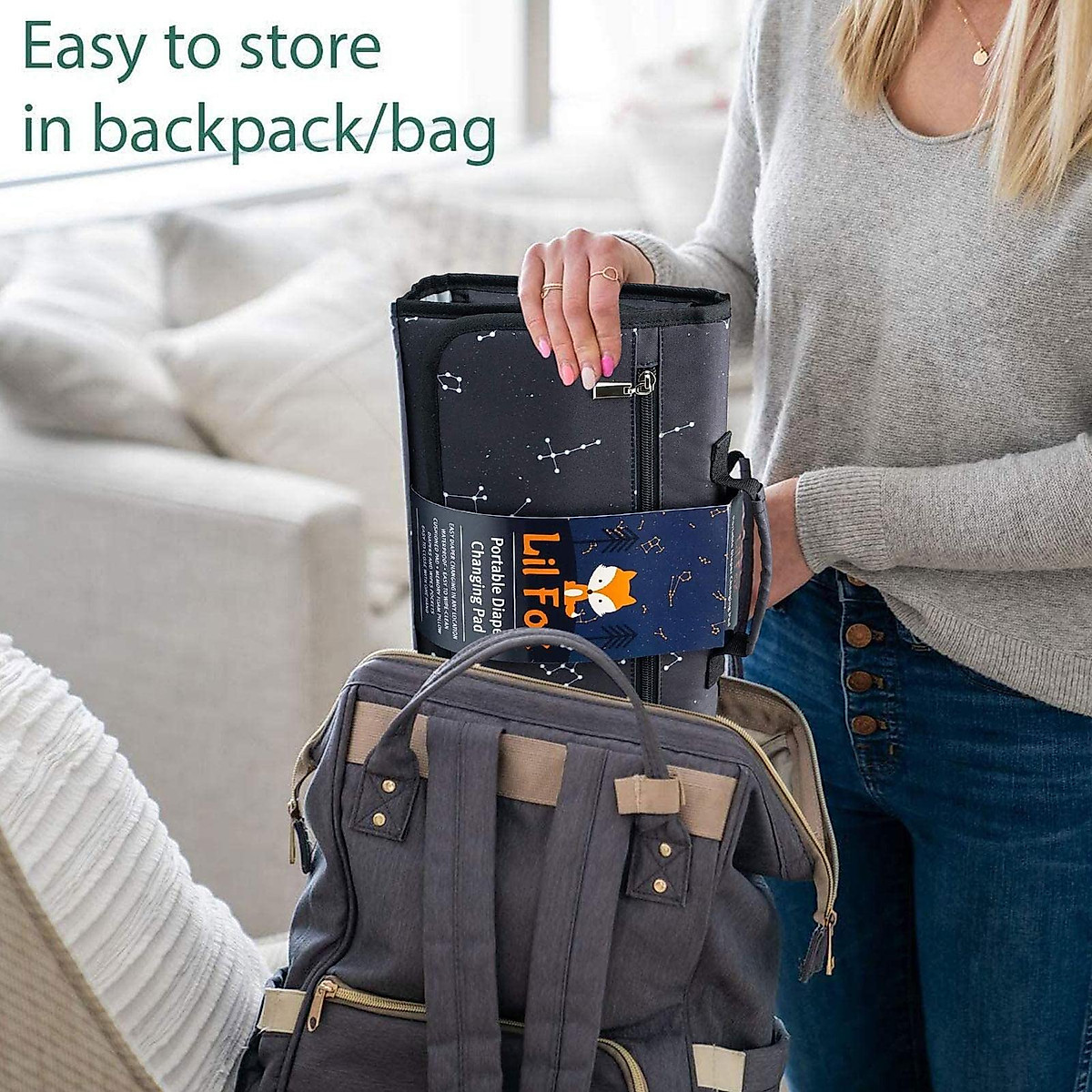 Baby Changing Pad - Portable Diaper Changing Pad Waterproof Foldable Baby Changing Mat - Carry it at Any time - Baby Shower Gifts, Baby, Girl & Boy Baby Stuff