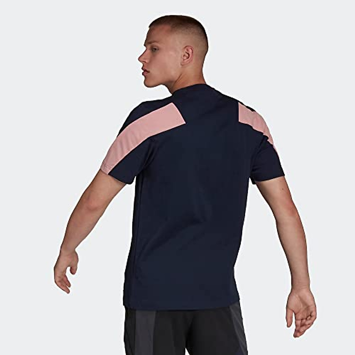 adidas Men's Future Icon Single Jersey Tee, Legend Ink/Wonder Mauve, Large