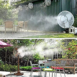 Attach Misting Fan - Outdoor Spray Fan Tubing Set, Misting Fan Cooler for Outdoor Patio Garden Water Cooling Fan Cooler Accessories (Black)
