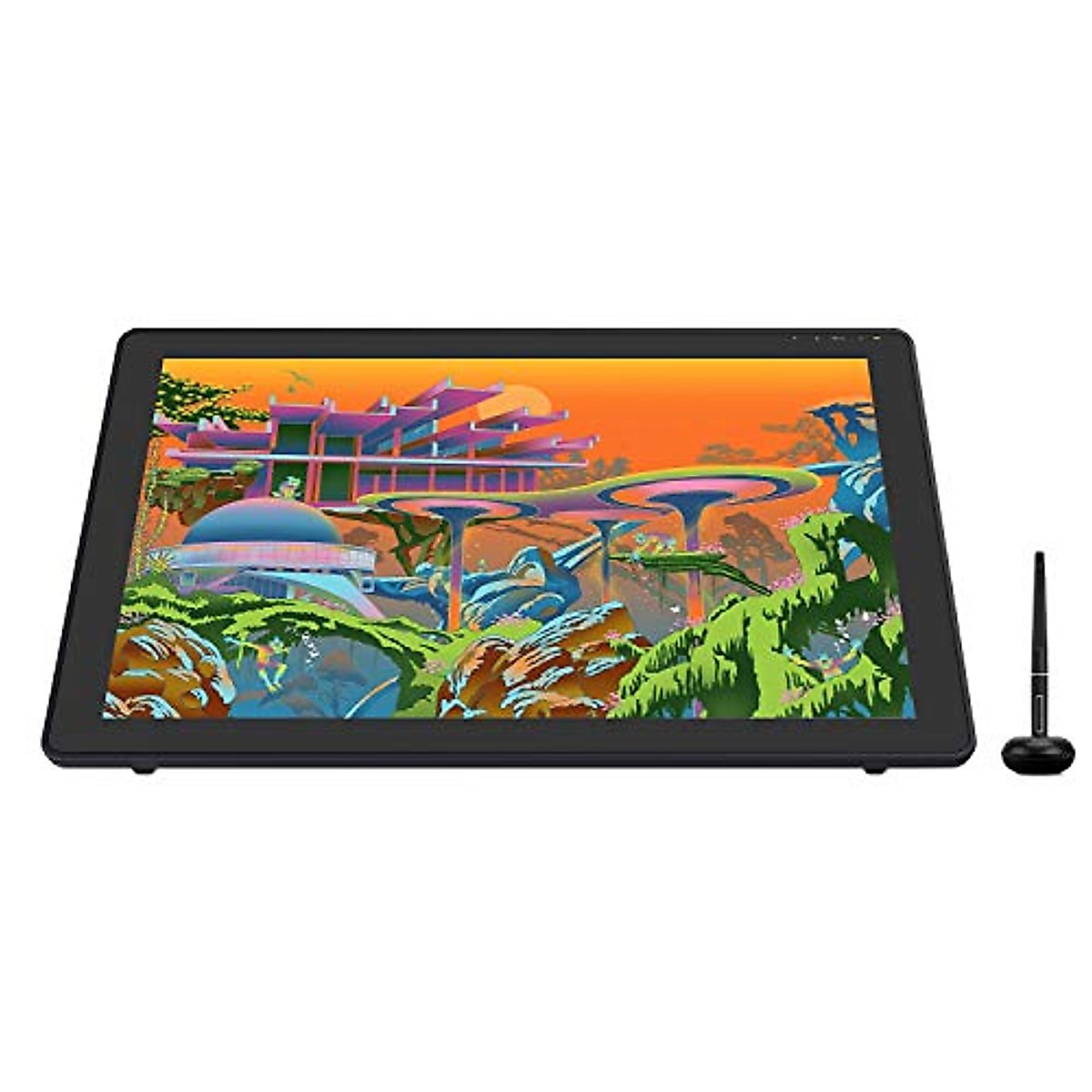 HUION Kamvas 22 Plus QLED Drawing Tablet with Full-Laminated Screen USB-C Connection 140% sRGB Tilt, 21.5 inch Graphics Art Tablet for Artist & Designer, Work with Mac, Windows, Linux & Android