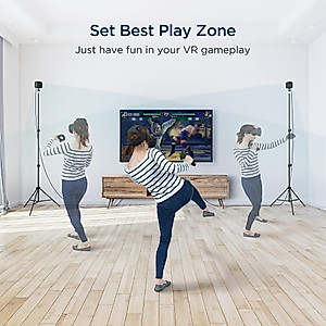 KIWI design VR Tripod Stand for Base Station HTC Vive/Valve Index/Rift Sensor Stand Aluminum Alloy VR Base Station Stand Accessories with Articulating Ball Heads(2 Pack, Base Station Not Included)