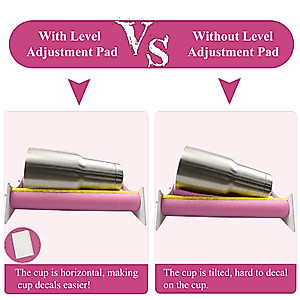 Cup Cradle for Tumbler with an Adjustment Pad and a Felt Edge Squeegee, Vinyl Holder with Foam Measurements for Crafting Decals on Cups and Bottles
