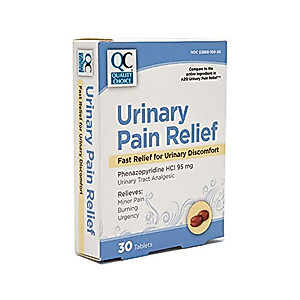 Quality Choice Standard Urinary Pain Relief Tablets, 30 Count Each Compared to AZO (1 Pack)