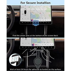 SUPERONE Designed for Tesla MagSafe Phone Mount Compatible with Model 3 & Model Y, [Super Strong Magnet] [2 Metal Rings] Compatible with iPhone 14 13 Pro/Max/Mini 12 11 X 8, Samsung, Google Pixel More