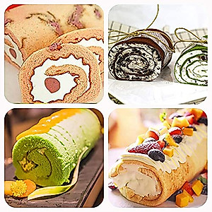 BAKER DEPOT 2 pcs Swiss Roll Cake Mat Pad Baking Tool Pastry Tools Silicone Nonstick Baking Rug Mat Silicone Mould