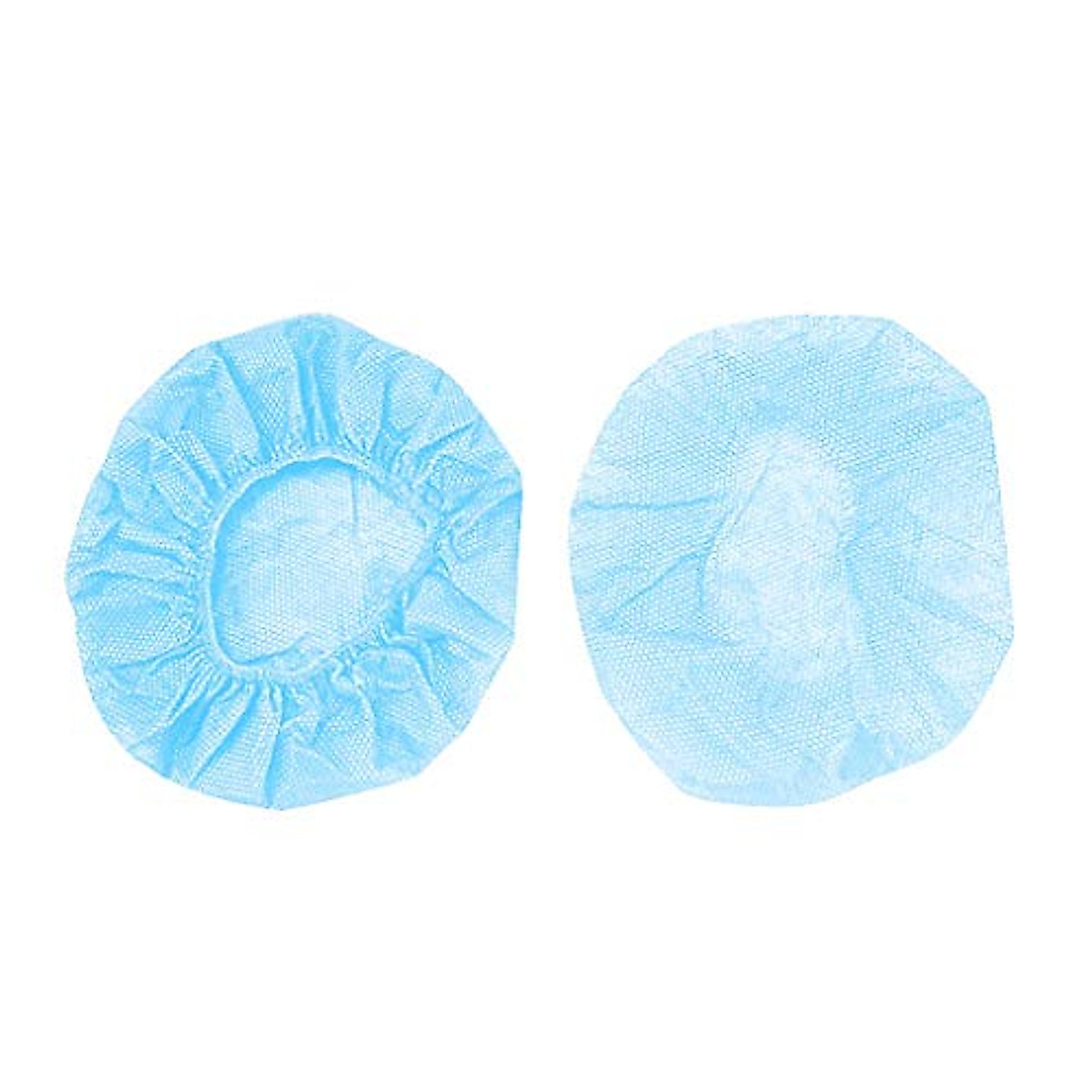 Tvoip 100Pcs Blue Non-Woven Sanitary Headphone Ear Cover, Disposable Super Stretch Covers Washable, for Most On Ear Headphones Earpads ( 9cm / 3.54 Inch)