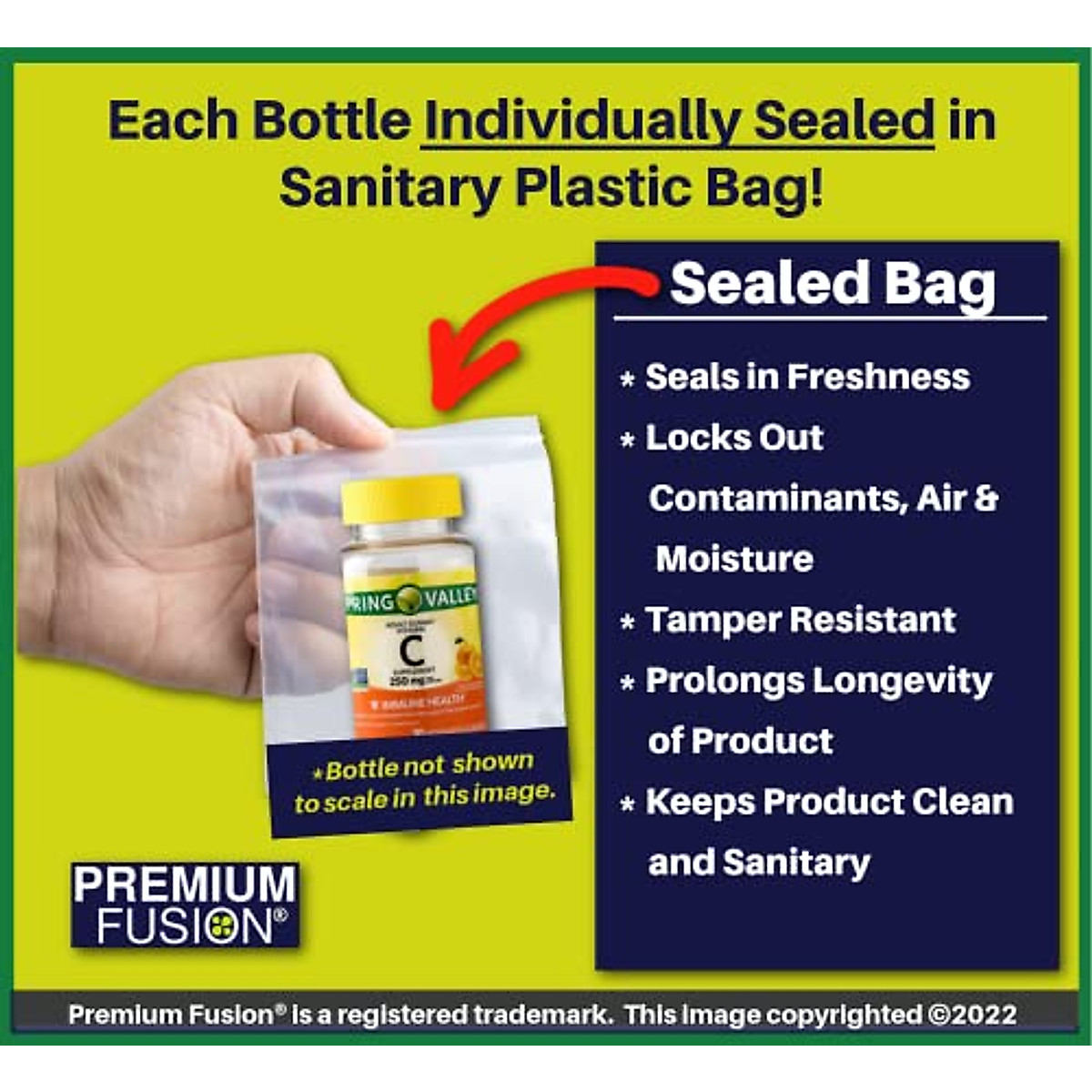 Vitamin C Gummies for Adults - Immune Support - 250 mg (70 ct) from Spring Valley + Vitamin Pouch and Guide to Supplements