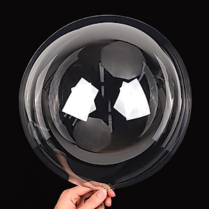 RUBFAC Bobo Balloons 25pcs, 20 Inches Bubble Balloons Clear Bobo Balloons, Large Transparent Balloon for Stuffing Wedding Birthday Party Decorations