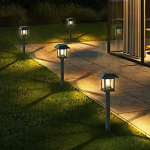 Solar Pathway Lights,10 Pack Waterproof Solar Garden Lights, Auto On/Off Solar Outdoor Lights for Your Garden, Landscape, Path, Yard, Patio, Driveway,Walkway Decor