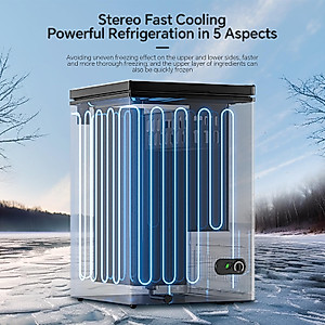 Kismile 3.5 Cubic Feet Chest Freezer with 2 Removable Baskets Free Standing Top Open Door Compact Freezer with Adjustable Temperature for Home/Kitchen/Office/Bar (3.5 Cubic Feet, Black)