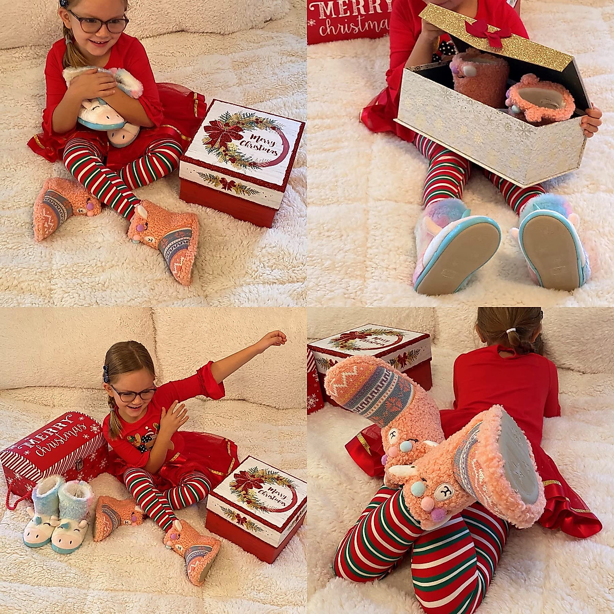 Totes Bootie Slippers, Childrens Llama, US 1-13 Unisex Little Kid