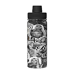 HIKTIEK Mary J Musics Blige Stainless Steel Insulated Tumbler Sports Water Bottle Hot and Cold Travel Cup 18oz