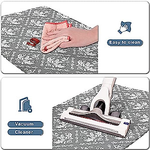 Soft Anti Fatigue Mat for Kitchen Floor, Non Slip Cushioned Kitchen Rugs Sets, Waterproof Washable Memory Foam Standing Desk Mat Runner, Comfort Cushion for Sink Laundry Room Home 17.3"x47"(1 PC)