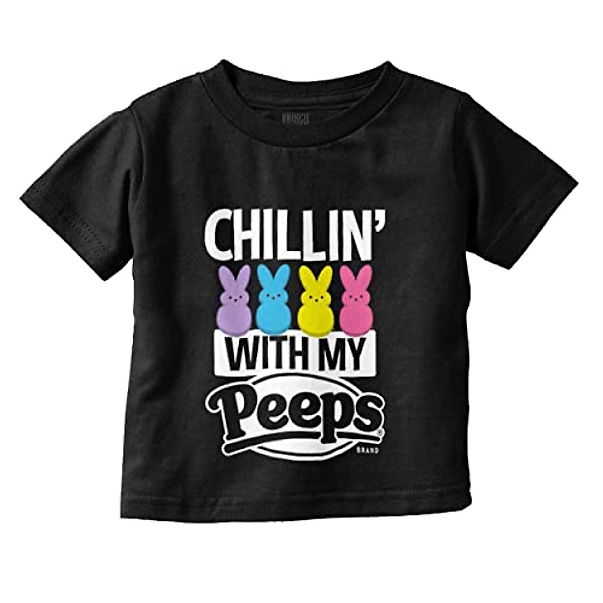 Retro Chillin with My Peeps Candy Toddler Boy Girl T Shirt Black