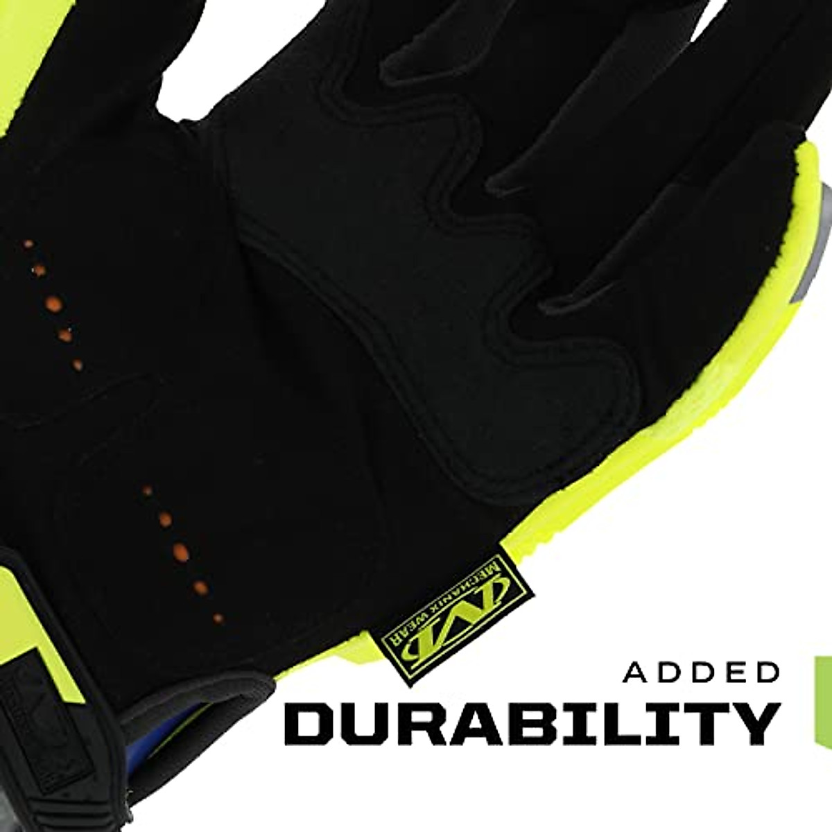 Mechanix Wear: Hi-Viz M-Pact Work Gloves (Medium, Fluorescent Yellow)