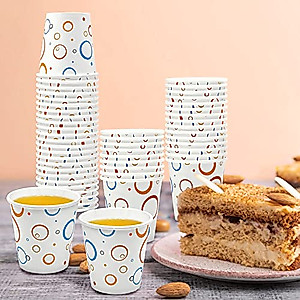 Unves 600 Pack Disposable 3 oz Paper Cups, Small Bathroom Cups Colorful Mouthwash Cups Paper Coffee Cups Cold Beverage Drinking Cup for Picnic, Barbecue, Party, Travel and Event